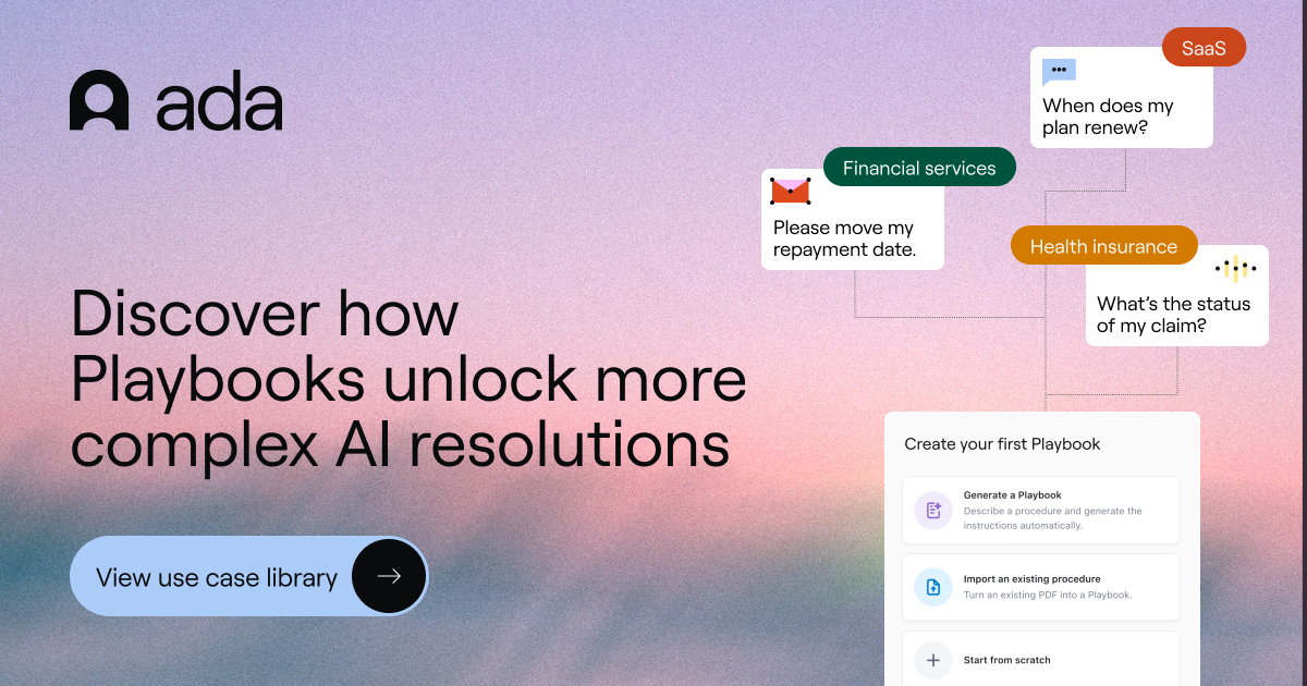 CX Playbooks Library | Ada